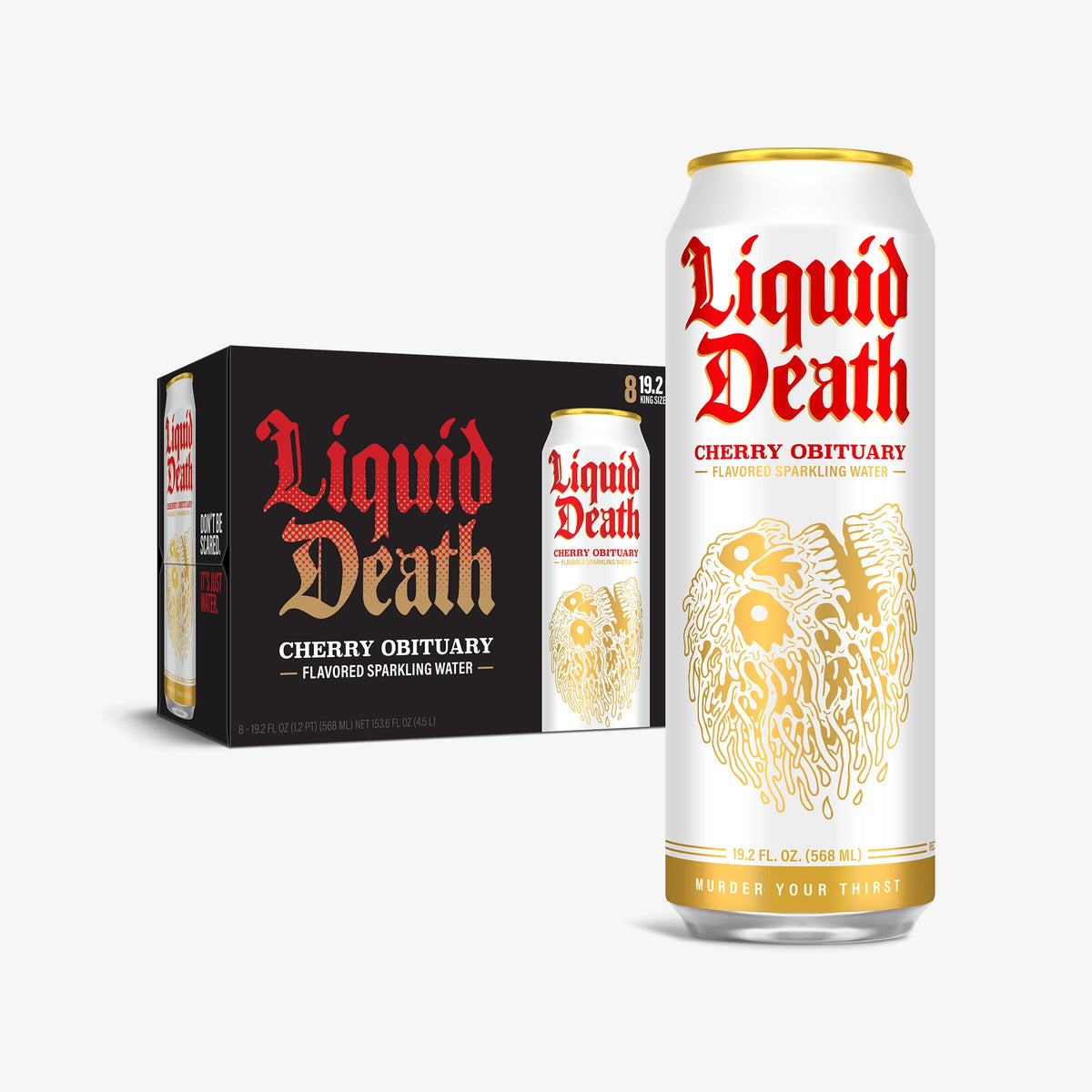 Liquid Death Cherry Obituary 568 mL – Snaxies