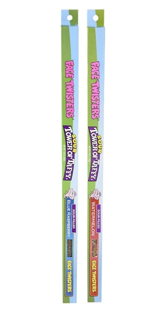 Face Twisters Sour Tower of Taffy Watermelon 55 g – Snaxies