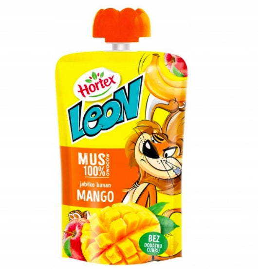Hortex Leon Puree Apple Banana Mango 100 g – Snaxies
